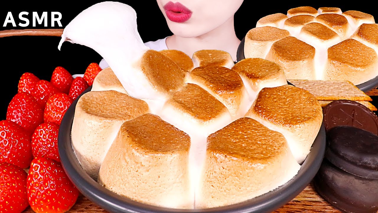 Asmr Mukbang|nutella Smores Dip Strawberry Chocolate 누텔라 스모어딥 딸기